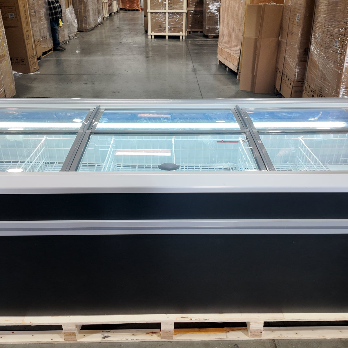 NAFCOOL™ 100" Glass Top Display Island Freezer | Supermarket Freezer ...