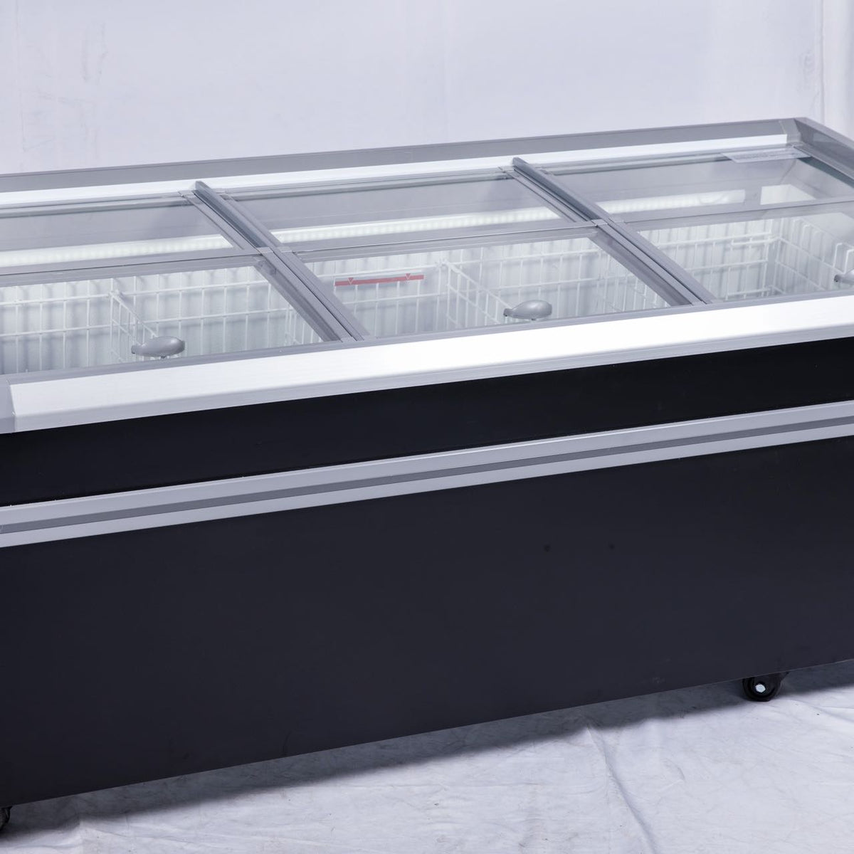 83” wide SUPERMARKET SLIDING GLASS TOP DISPLAY ISLAND FREEZER (Model ...