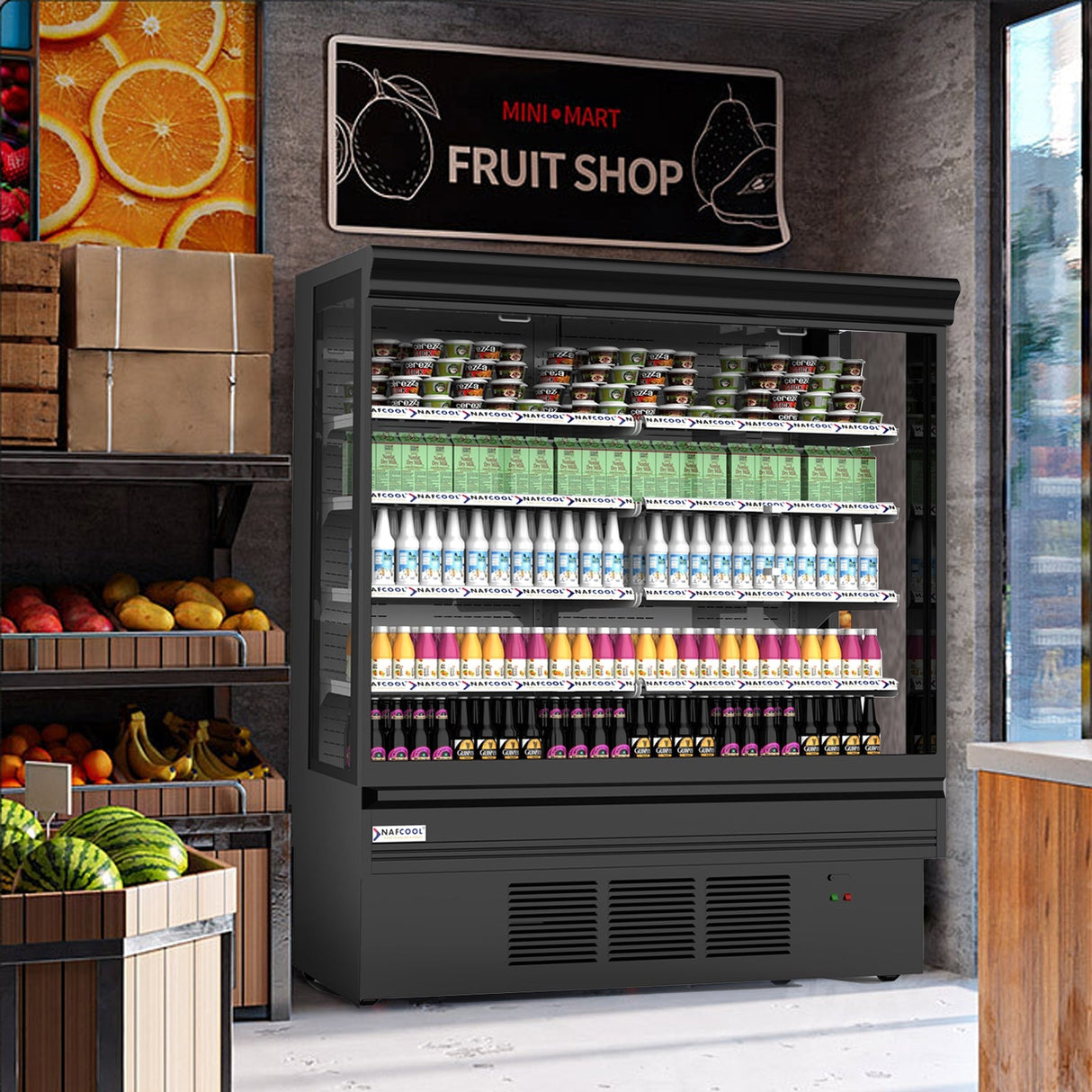 OFC 78‘’ Open Air Merchandiser Grab and Go Refrigerator Display Cooler ...